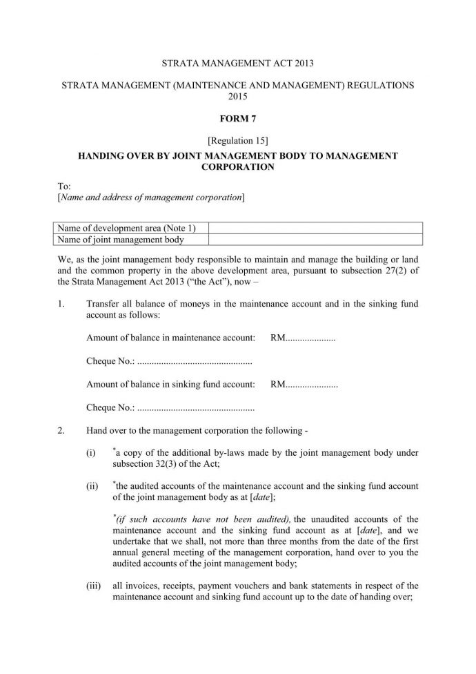 Strata Management Form 7 - BurgieLaw