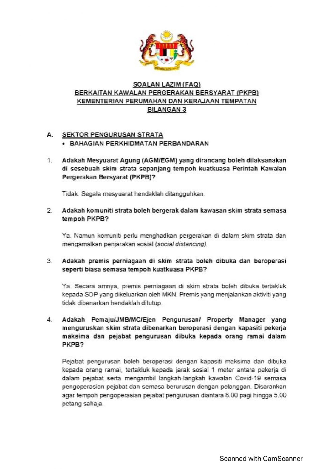 EXCLUSIVE: UPDATED (9 May 2020) GUIDELINES issued by KPKT on a ...