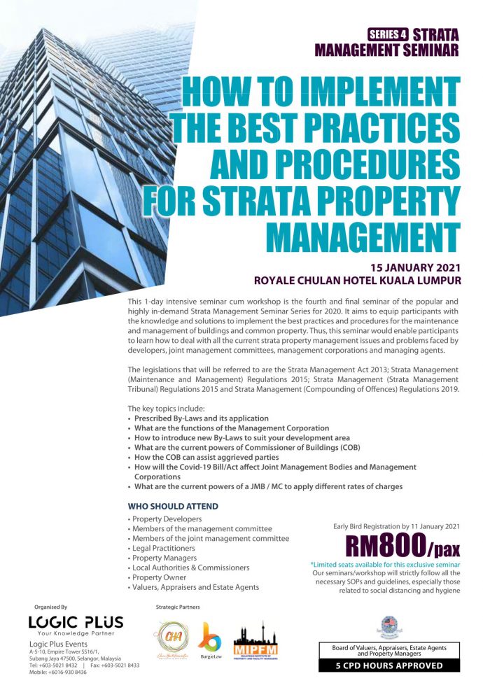 Strata Management Seminar Series 4 (2021) - BurgieLaw