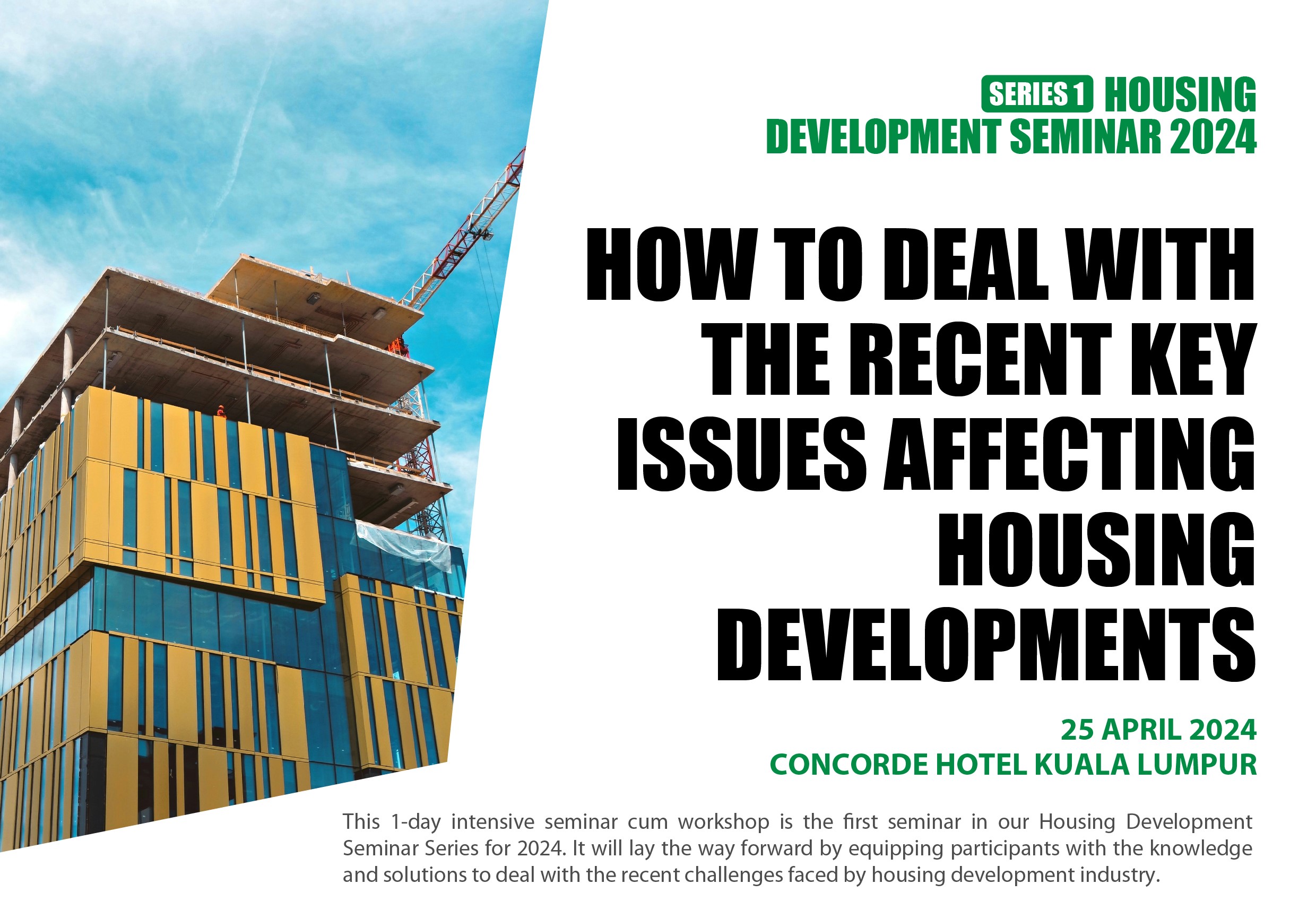 Housing Development Seminar 2024 (Series 1): How to Deal with the ...